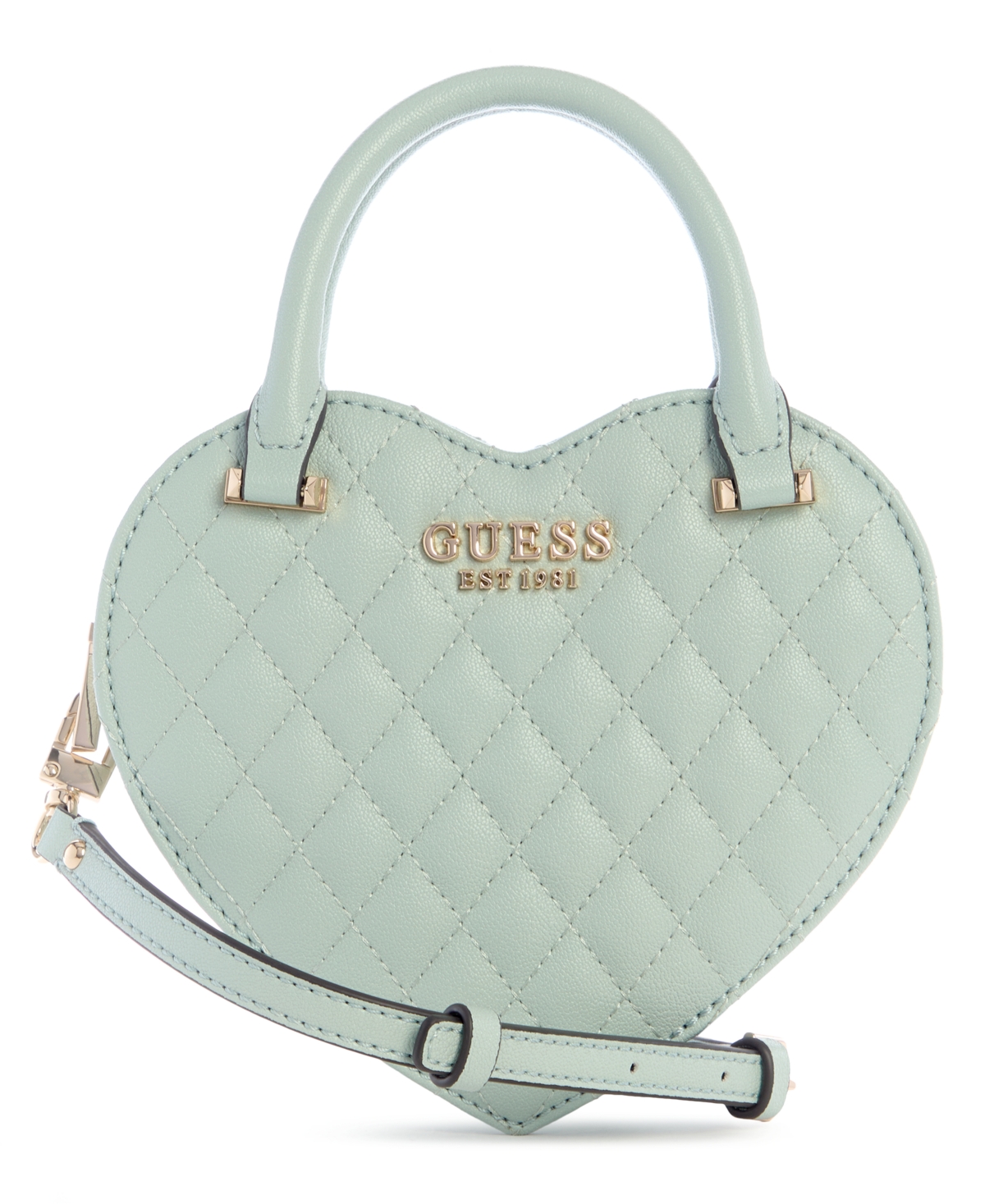 Click here for Guess Atabey Mini Heart Crossbody Bag - Light Sage prices