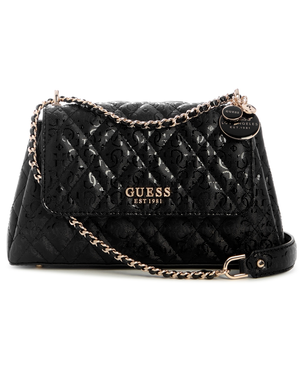 Click here for Guess Isemay Convertible Small Flap Bag - Black prices