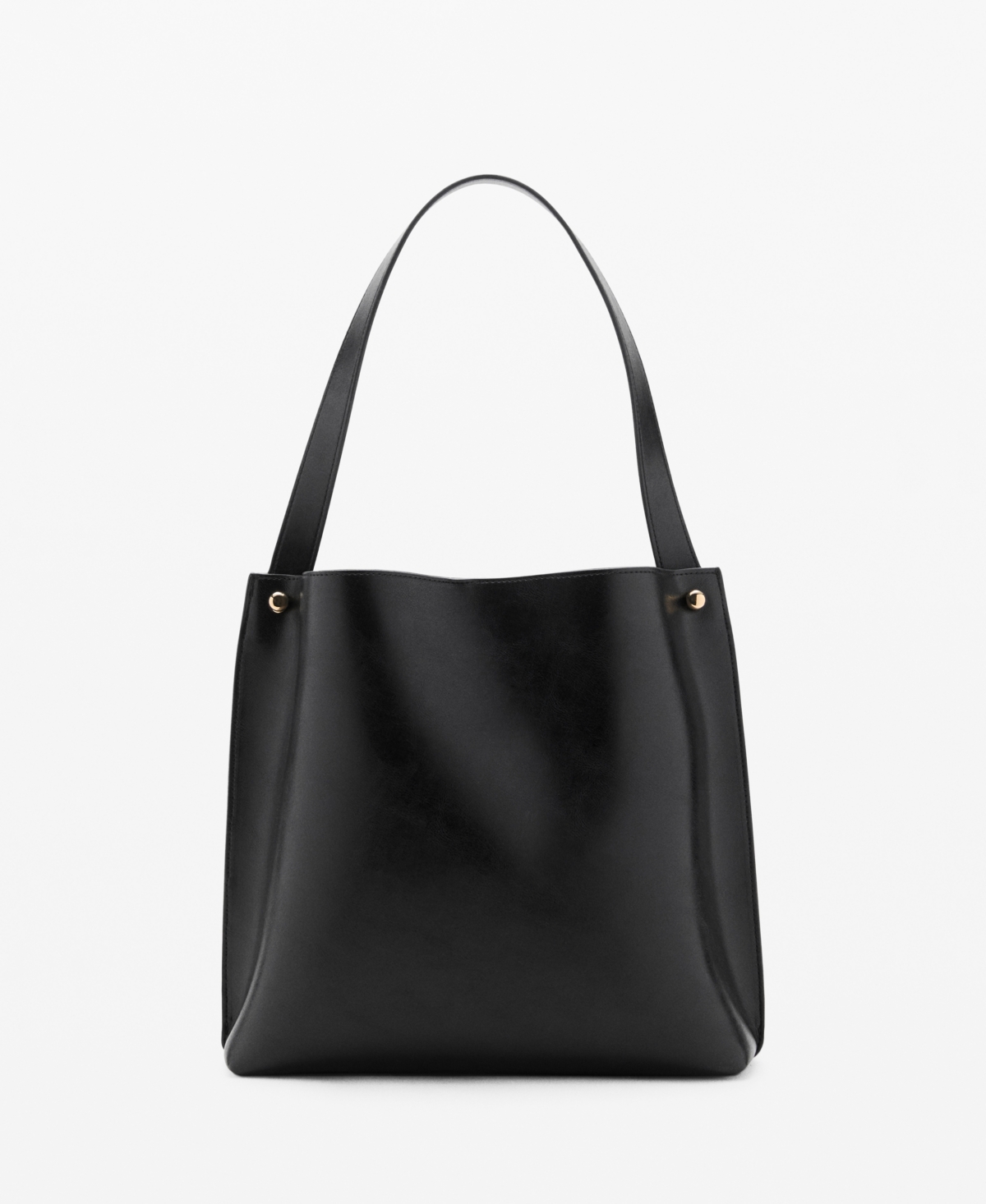 Click here for Mango Womens Metal Details Bucket Bag - Black prices