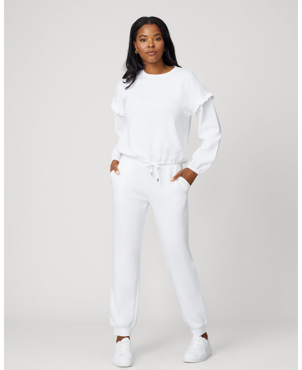 Click here for Cable & Gauge Womens Bubble Hem Jogger Set - Merin... prices