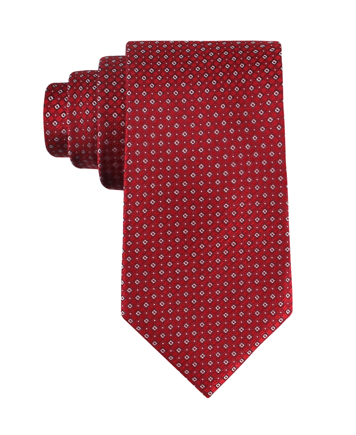 Click here for Tommy Hilfiger Mens Peyton Neat Pattern Tie - Red prices