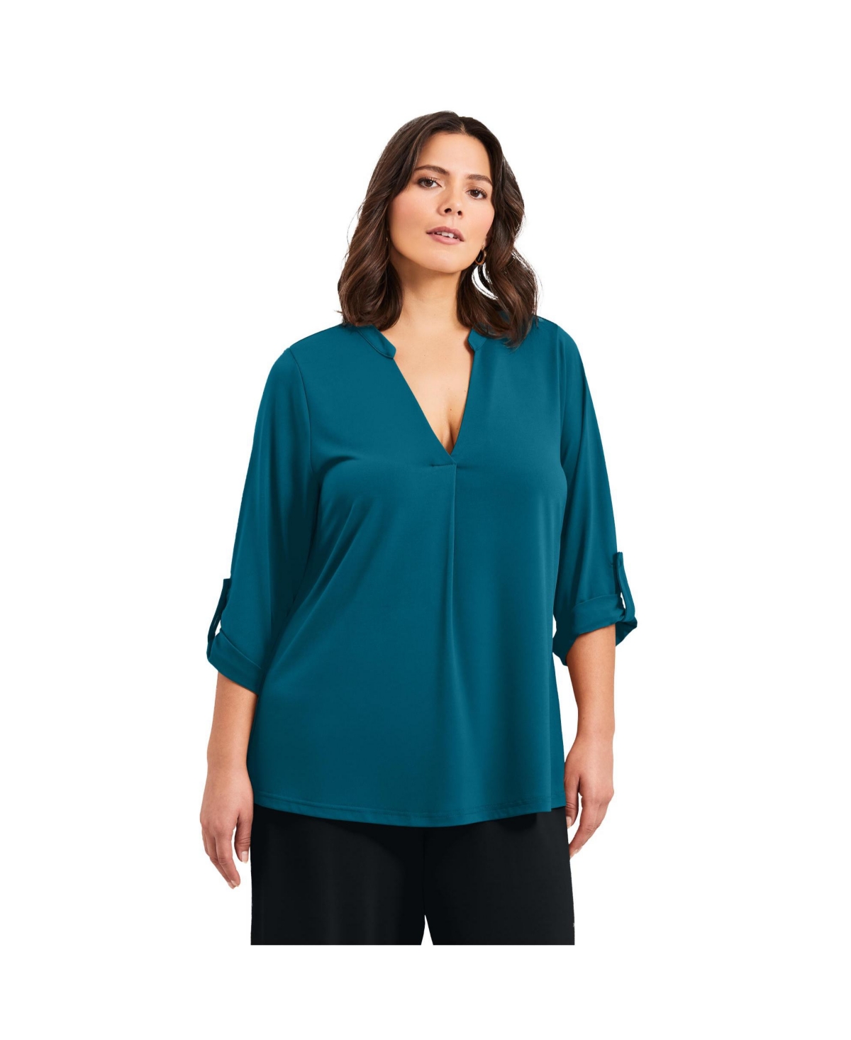 Click here for Avenue Womens Plus Size Audrey Ity Top - Teal prices