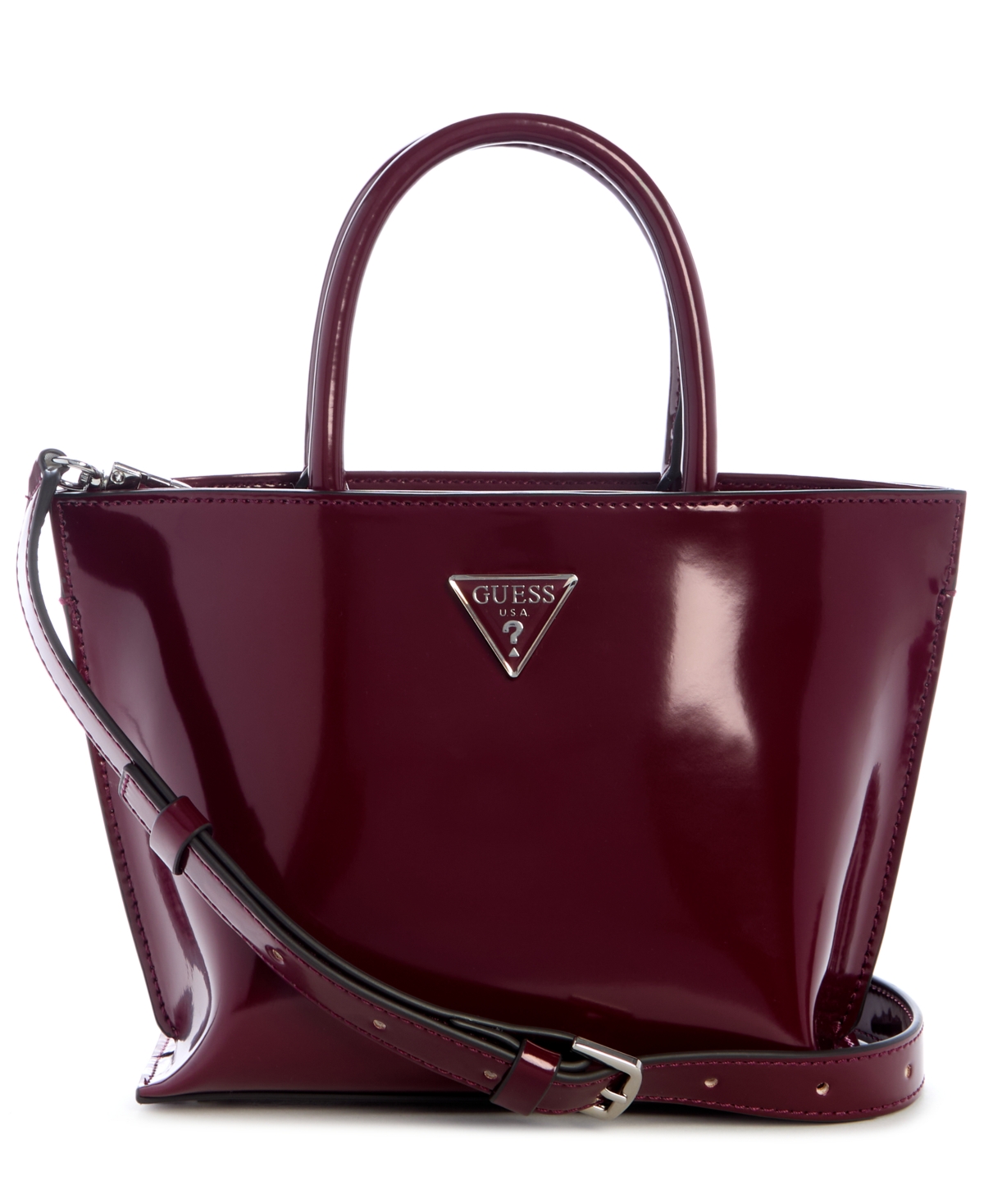 Click here for Guess Arnela Small Tote Bag - Burgundy prices