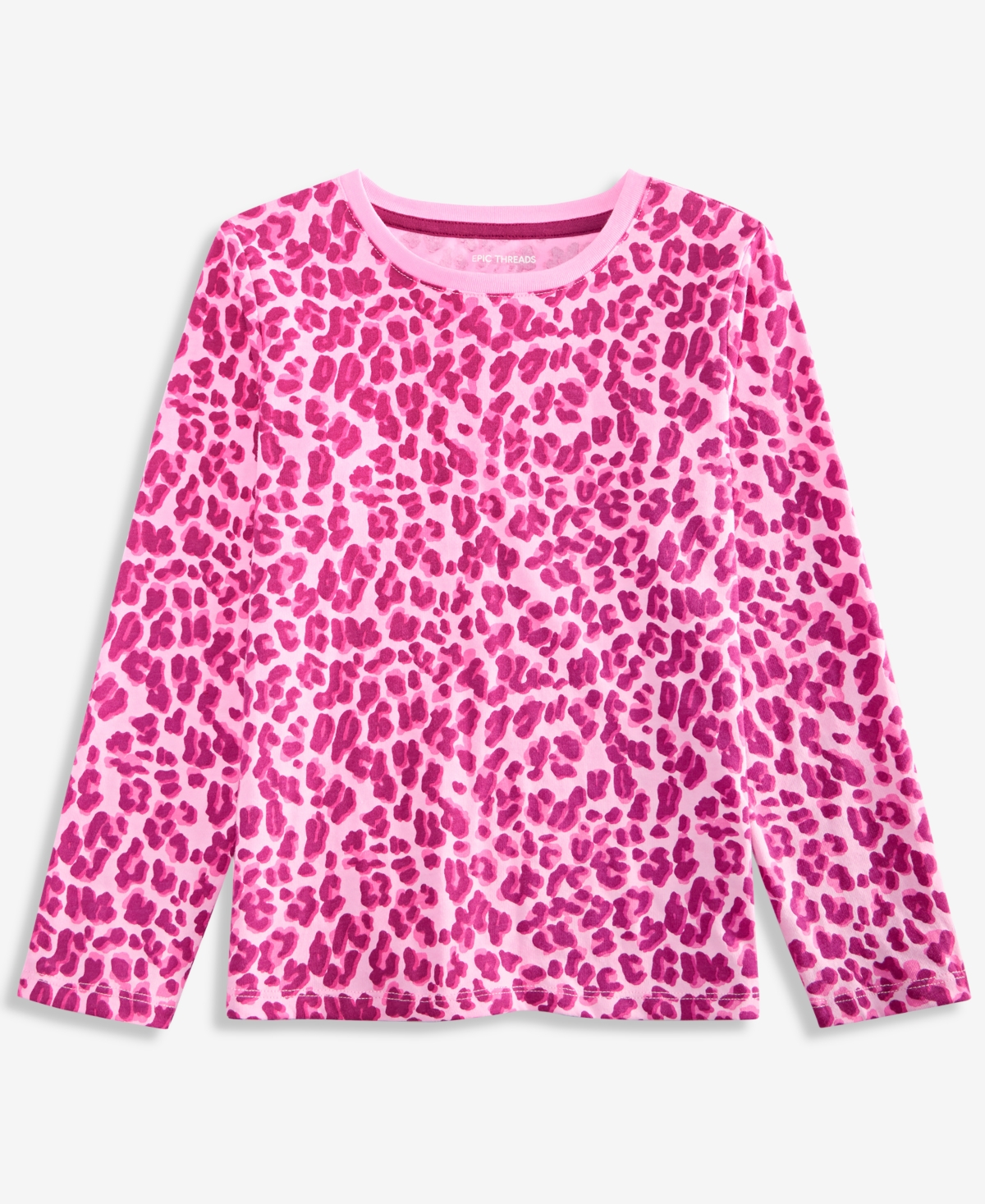 Click here for Epic Threads Girls 5-20 Long-Sleeve Leopard-Print... prices