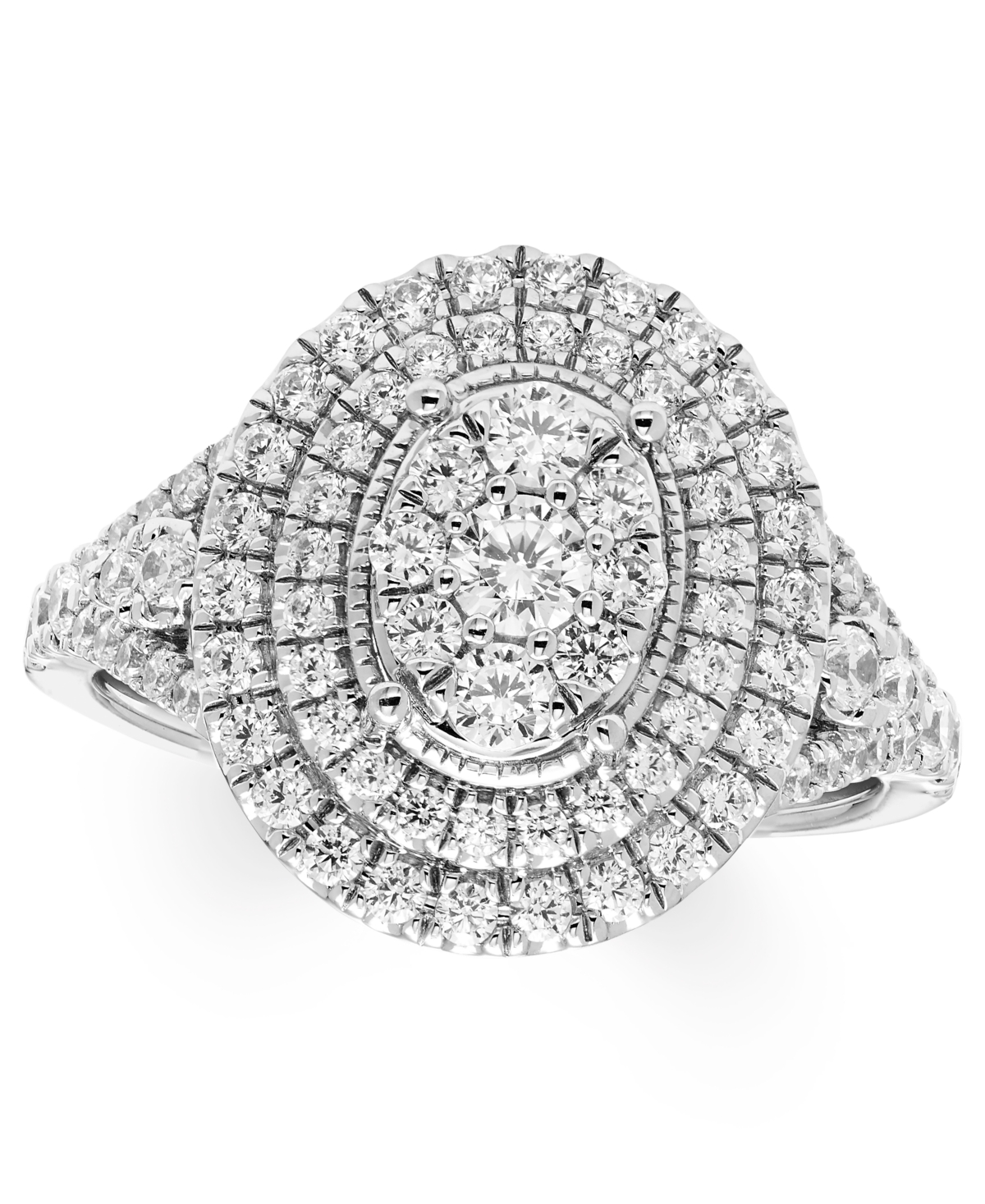 Click here for Macys Diamond Cluster Halo Ring (1 ct. t.w.) in 14... prices