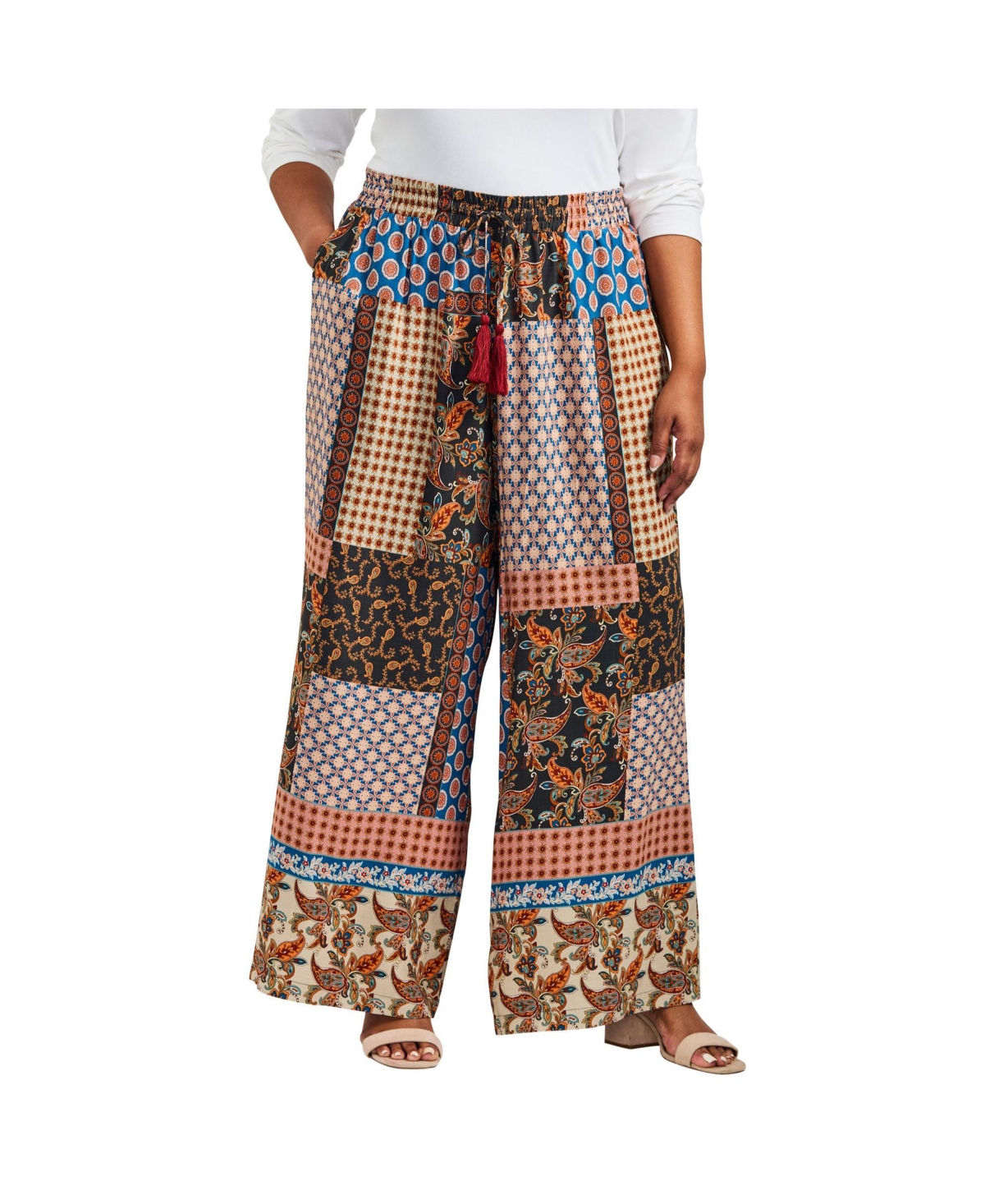 Click here for Avenue Womens Plus Size Allure Wide Leg Pant - Pai... prices