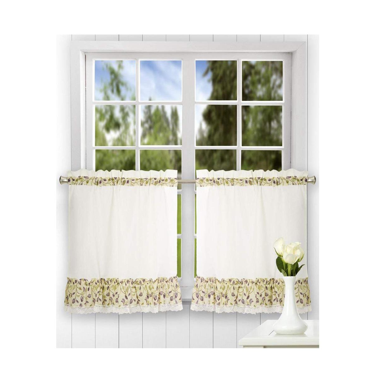 Click here for Ellis Curtain Clarice High Quality 2-Piece Leafy B... prices