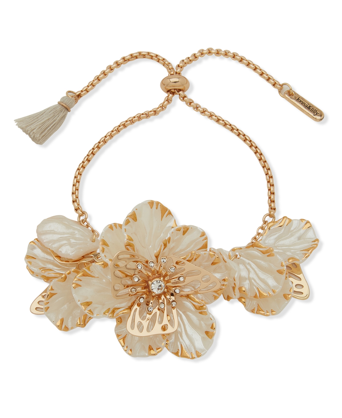 Click here for lonna & lilly Multi-Stone Flower Slider Bracelet -... prices