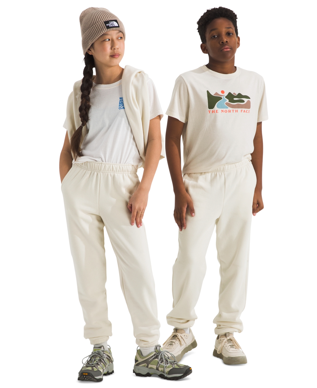 The North Face Girls and Boys 6-16 Teen Evolution Emb Pants - White Dune