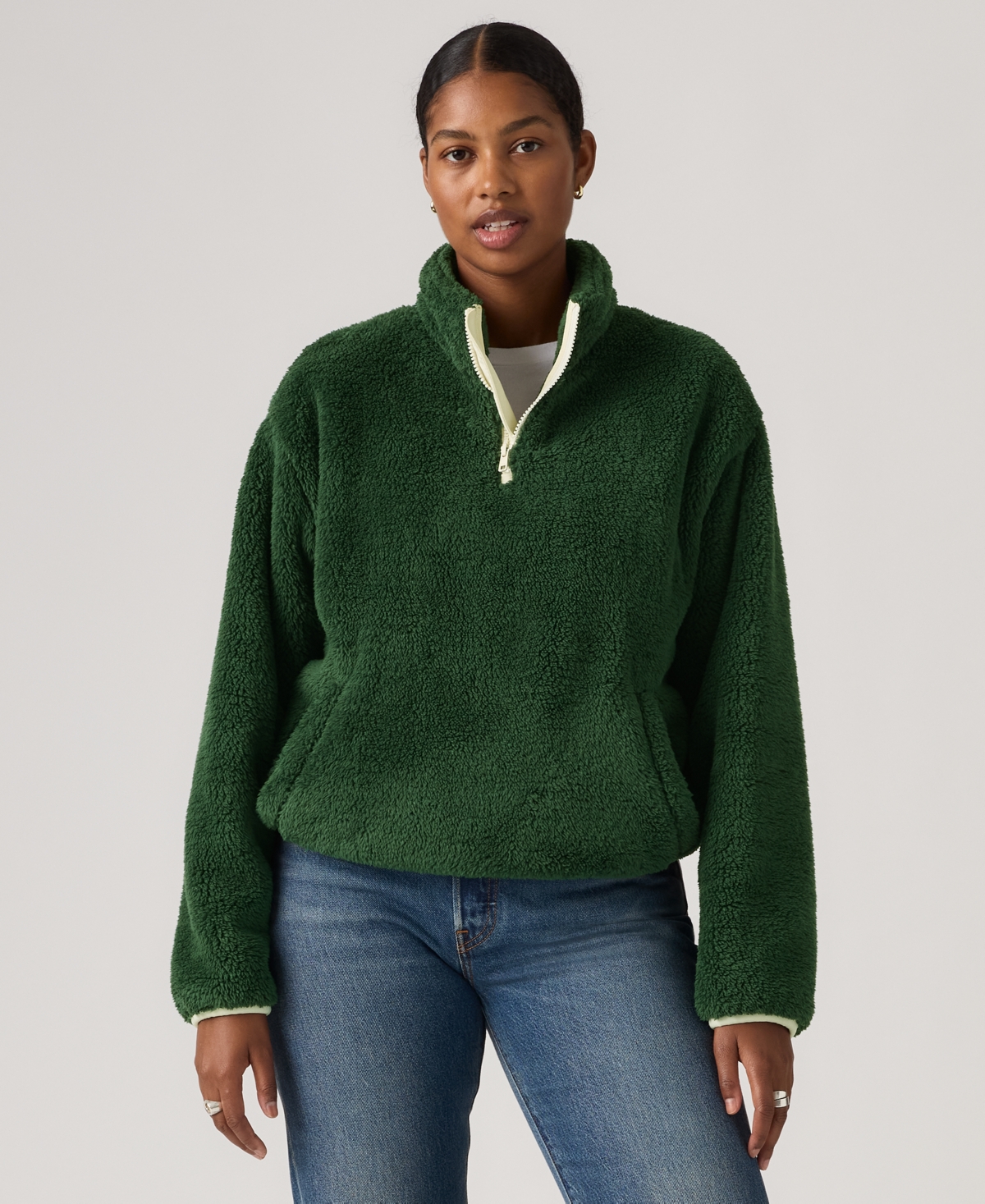 Click here for Levis Womens Gemma Quarter-Zip Sweatshirt - Mounta... prices