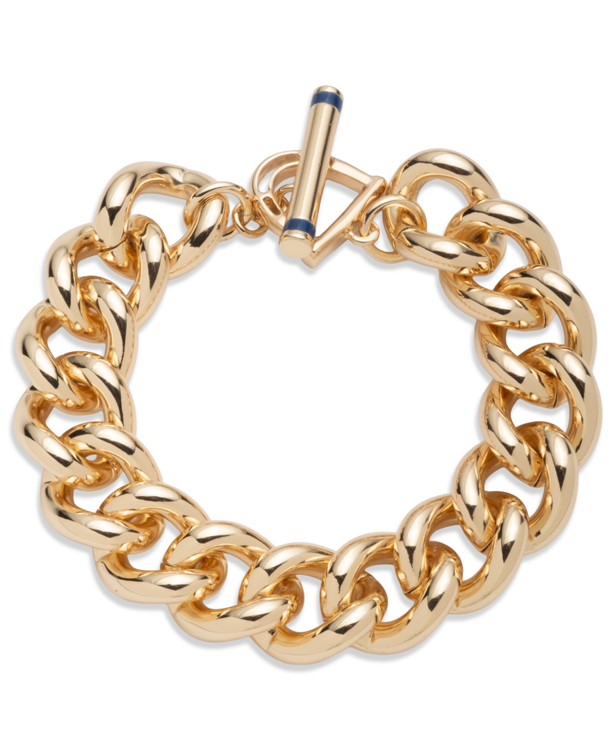 Click here for Lauren Ralph Lauren Gold-Tone Navy Toggle Flex Bra... prices