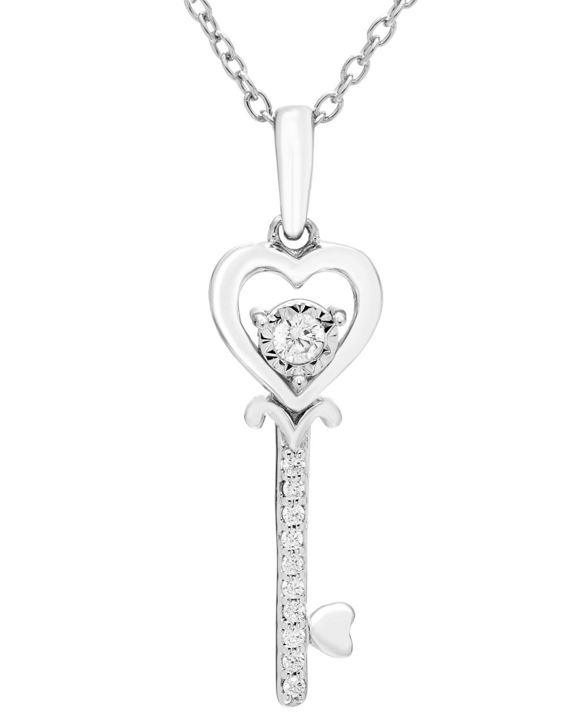 Click here for Macys Diamond Pendant Necklace (1/10 ct. t.w.) in... prices