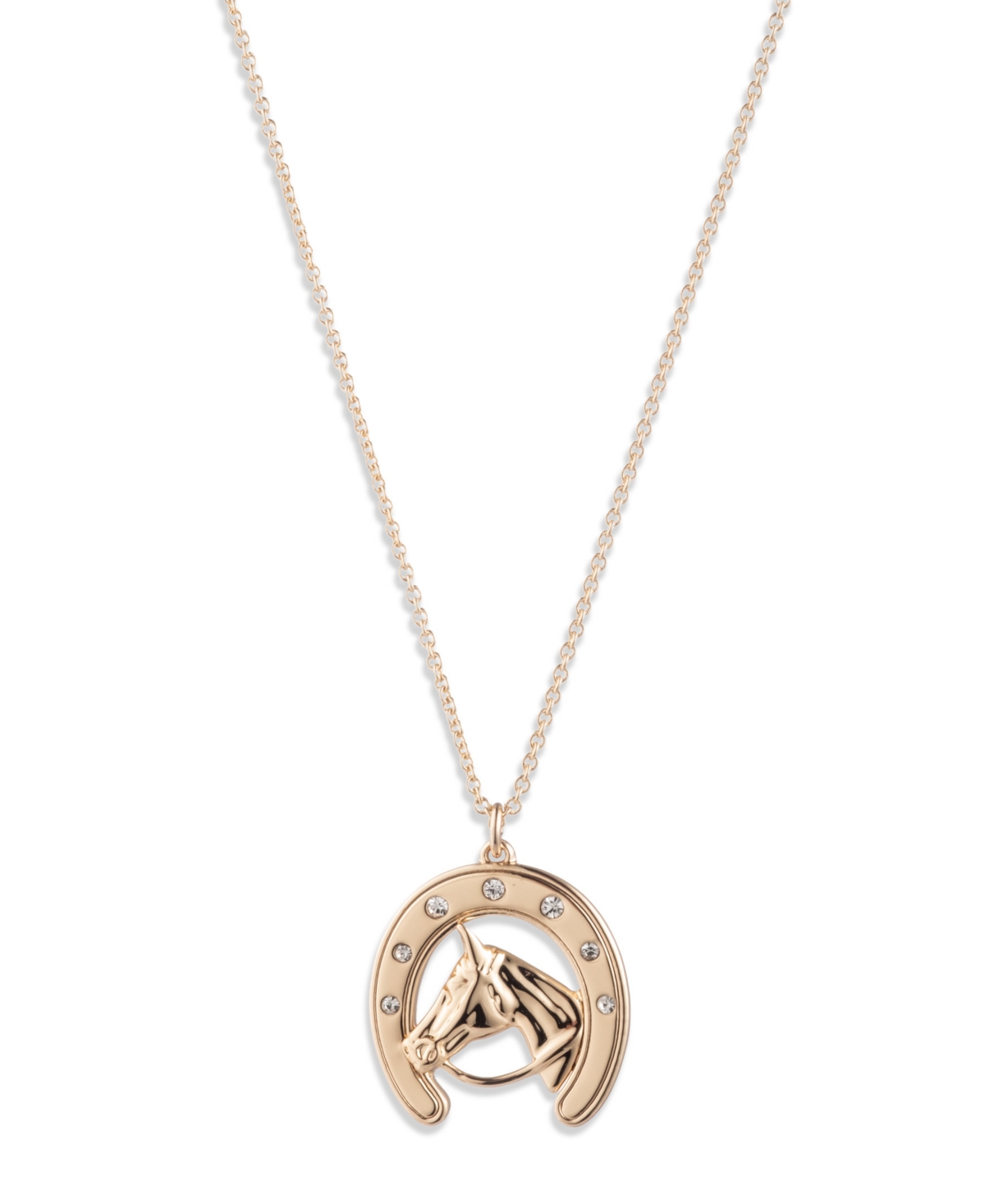 Click here for Lauren Ralph Lauren Glass Crystal Gold-Tone Pendan... prices