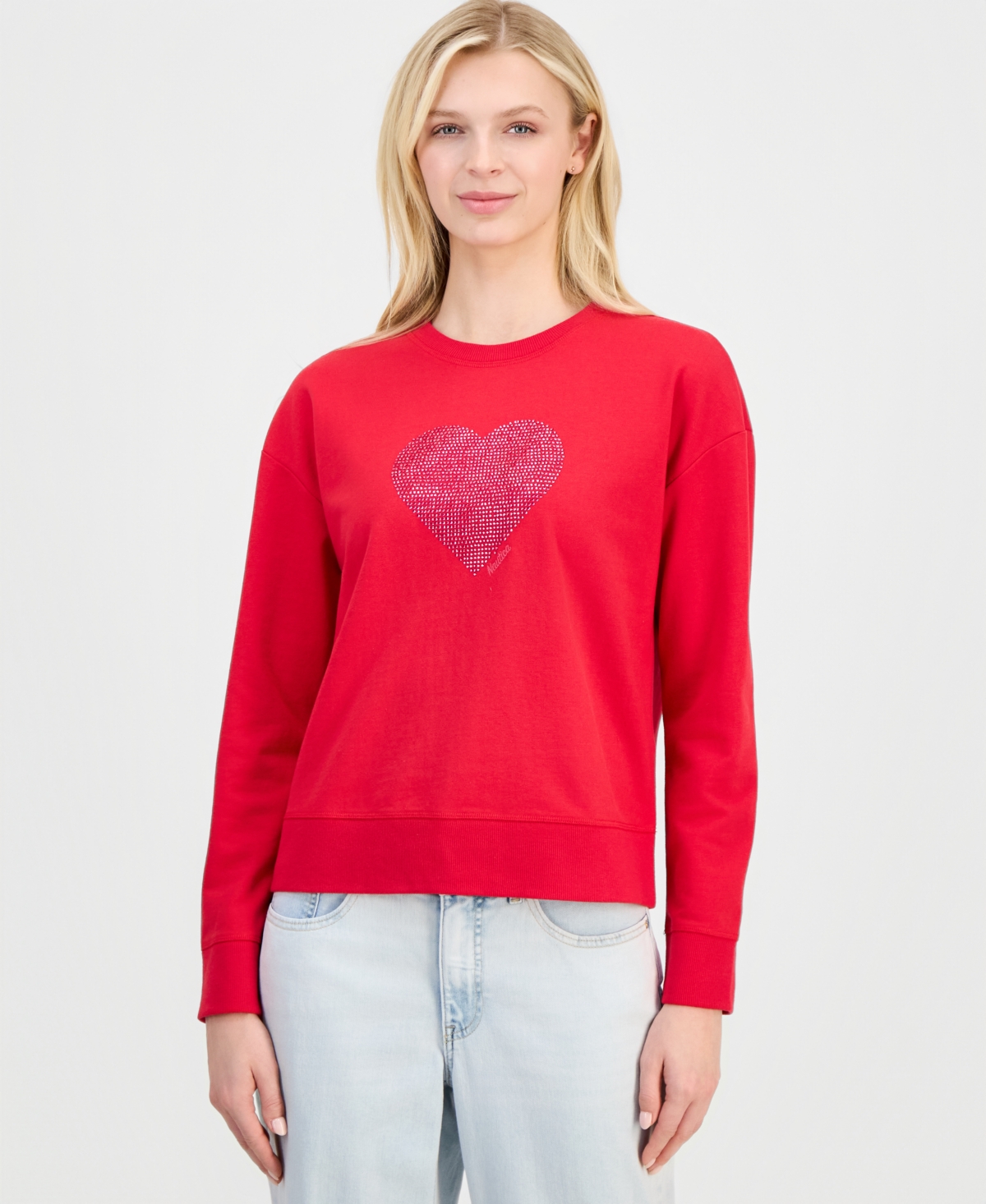 Click here for Nautica Womens Embellished Heart Graphic Sweatshir... prices