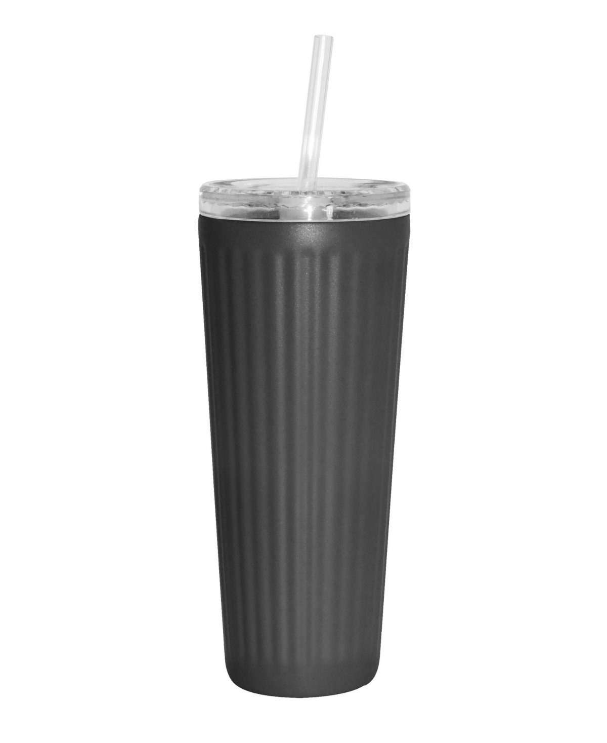 Click here for Oggi Vacuum 24 oz. Insulated Fluted Tumbler - Blac... prices