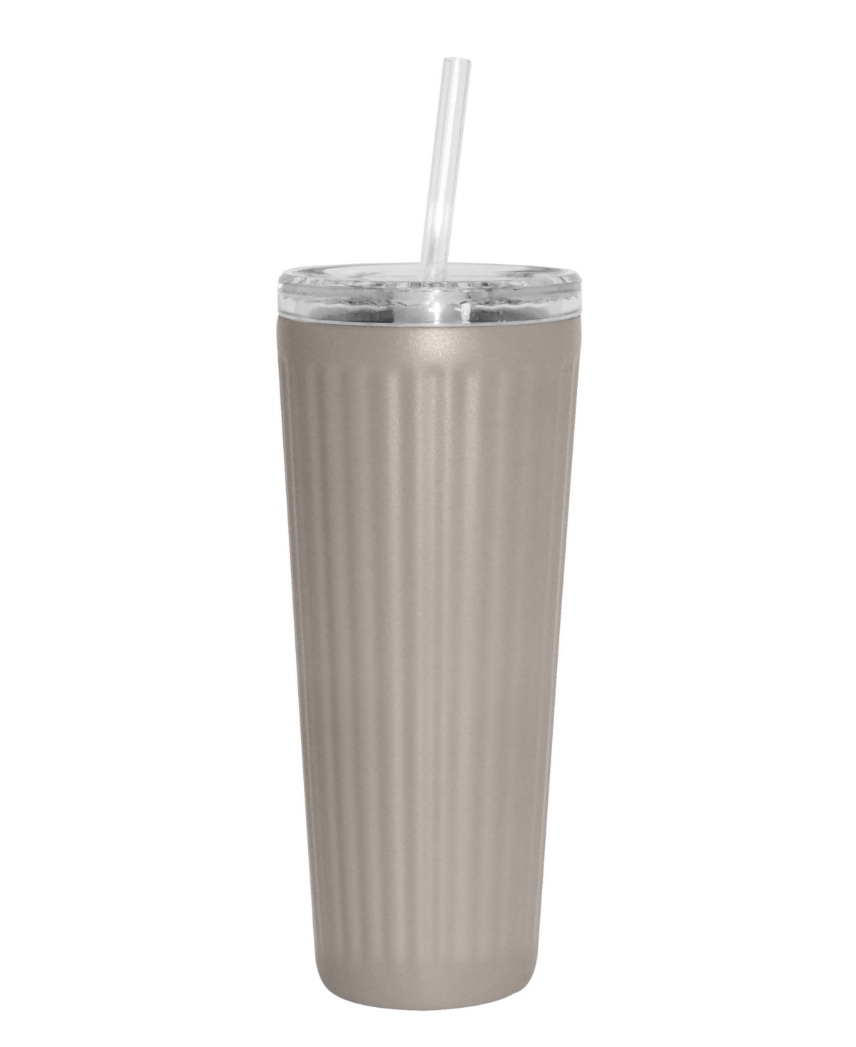 Click here for Oggi Vacuum 24 oz. Insulated Fluted Tumbler - Gray prices