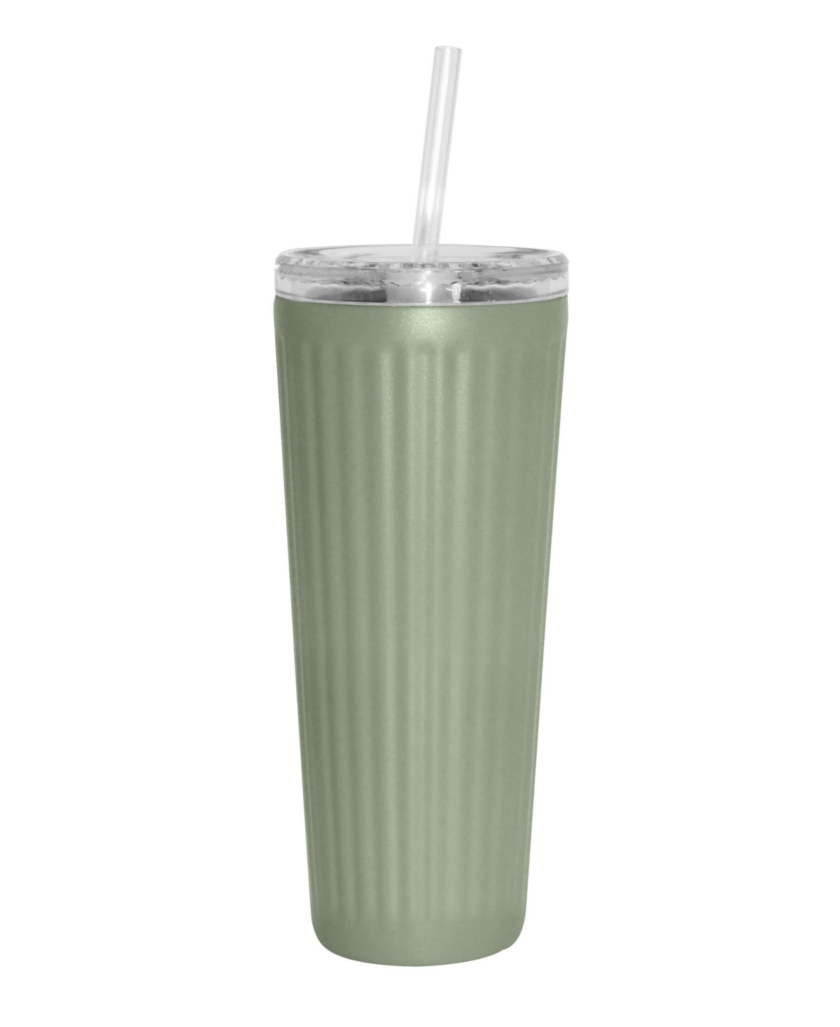 Click here for Oggi Vacuum 24 oz. Insulated Fluted Tumbler - Gree... prices
