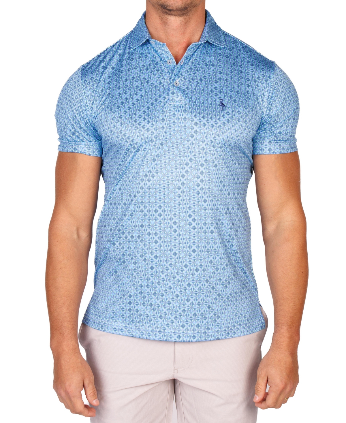 Click here for TailorByrd Mens Abstract Geo Performance Polo - Se... prices