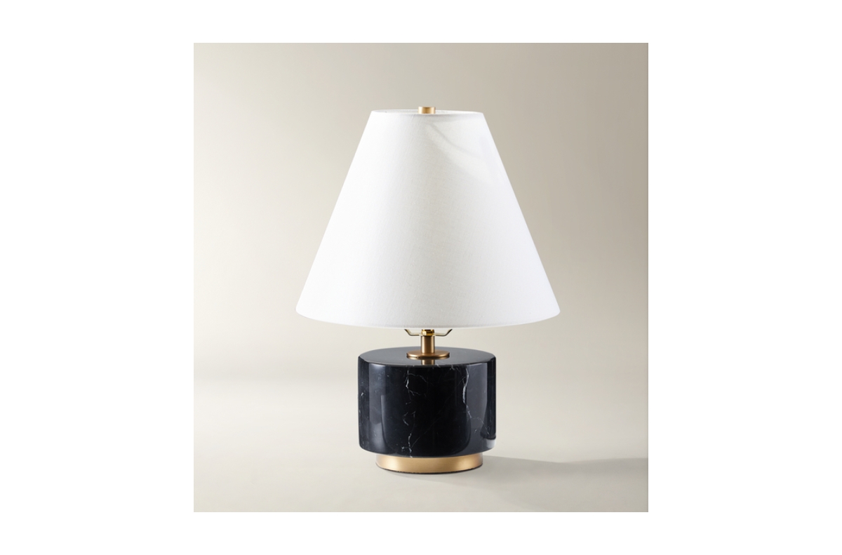 Click here for Z Gallerie Arden Travertine Table Lamp - Black prices