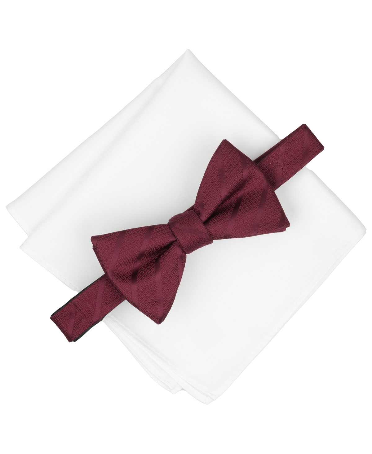 Click here for Alfani Mens Saxon Stripe Solid Bow Tie and Pocket... prices