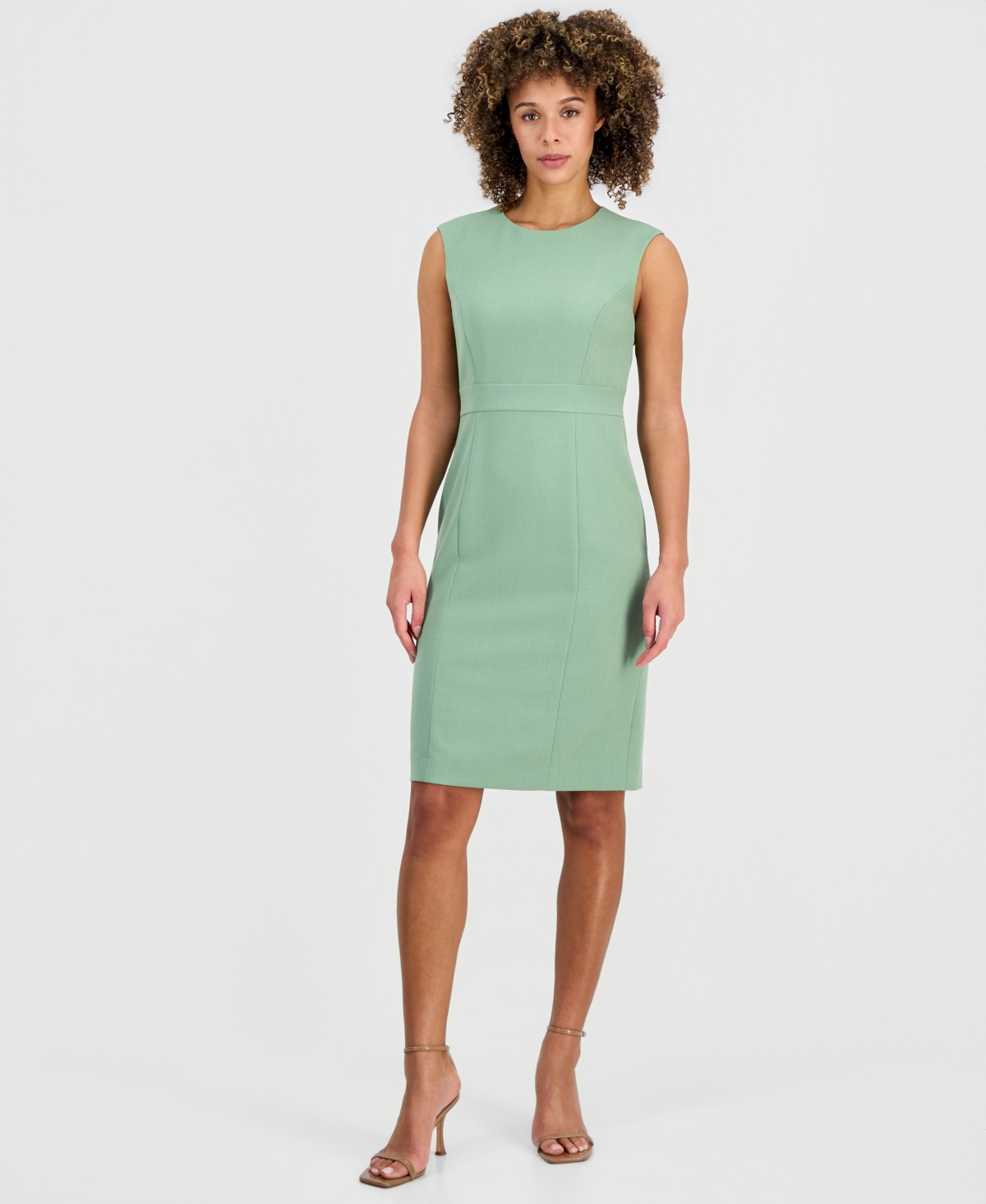 Click here for Kasper Petite Sleeveless Sheath Dress - Loden Dusk prices
