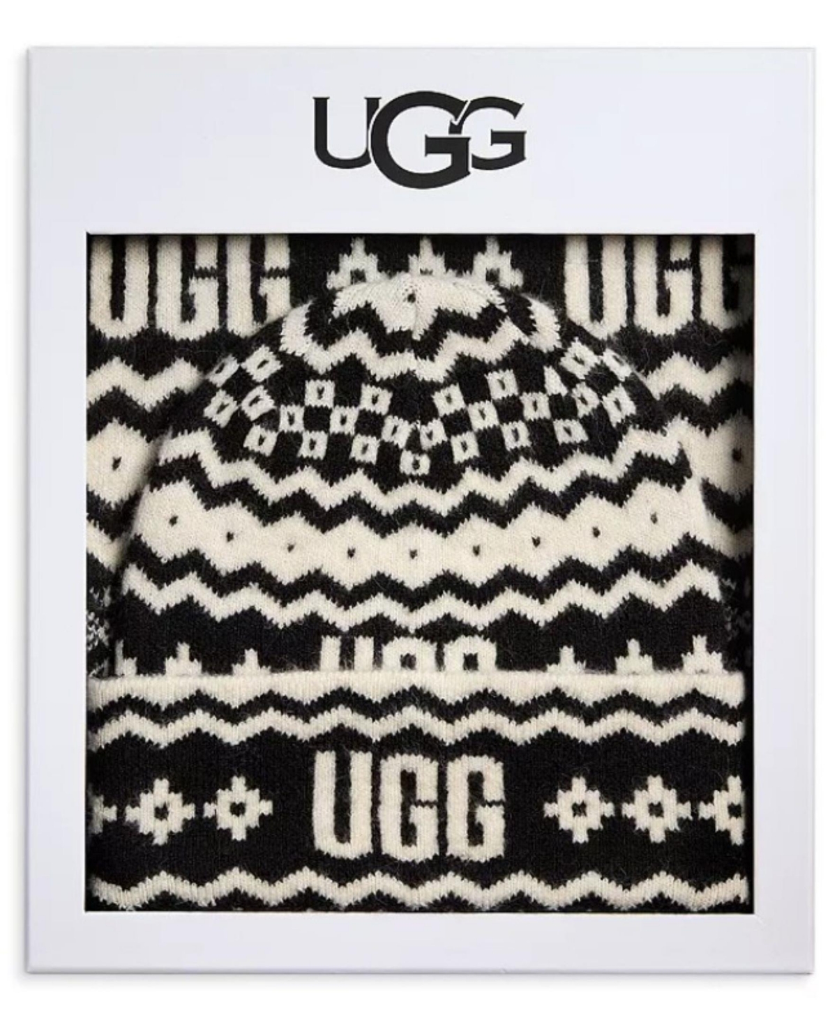 Click here for Ugg Womens 2-Piece Beanie and Scarf Set - Black Mu... prices