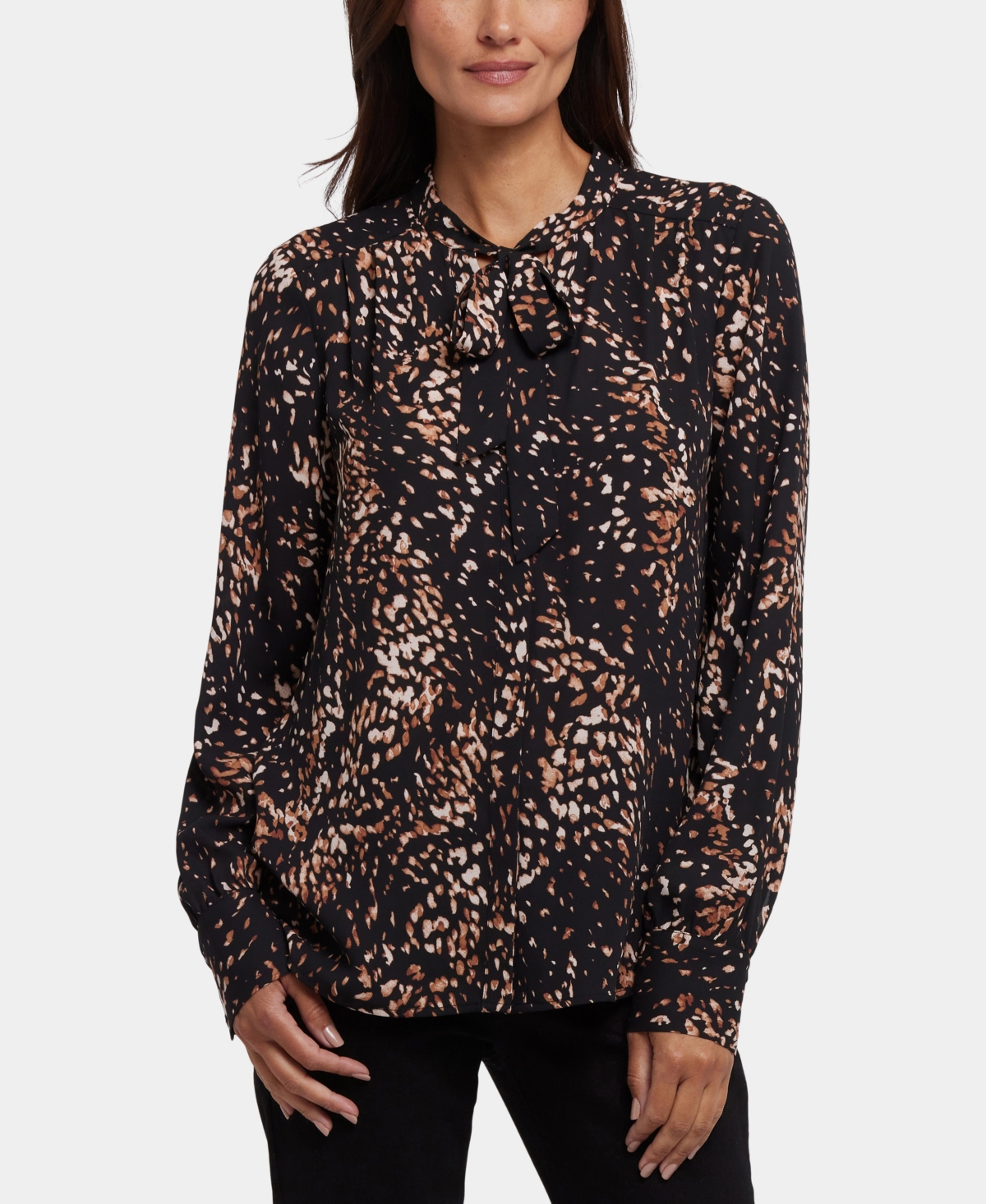 Click here for Nydj Womens Tie Neck Long Sleeve Top - Le Montclai... prices