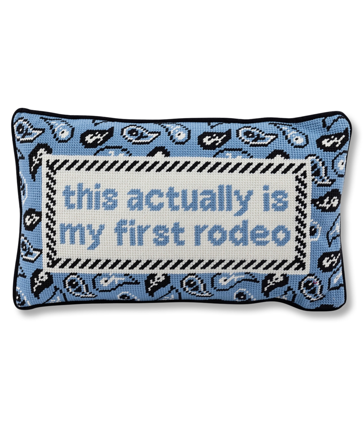 Click here for Furbish Needlepoint Pillow - First rodeo prices