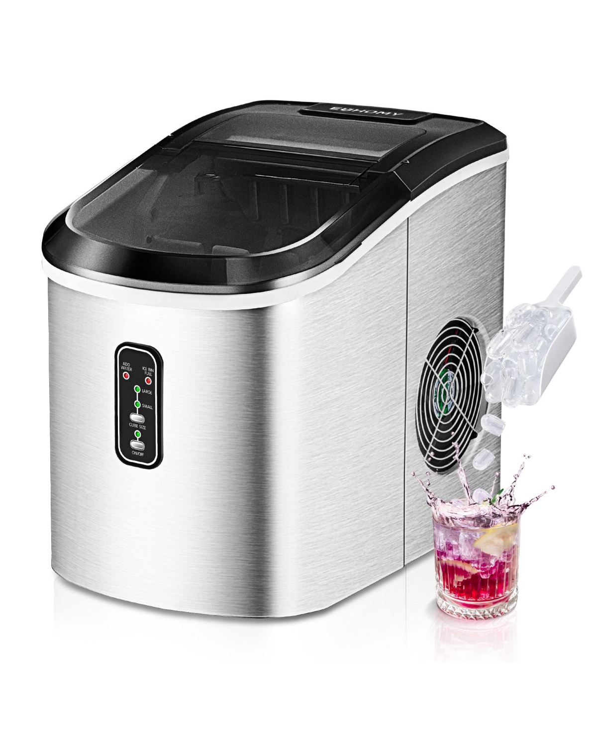 Click here for Euhomy 26 Lbs. Countertop Bullet Ice Maker - Silve... prices
