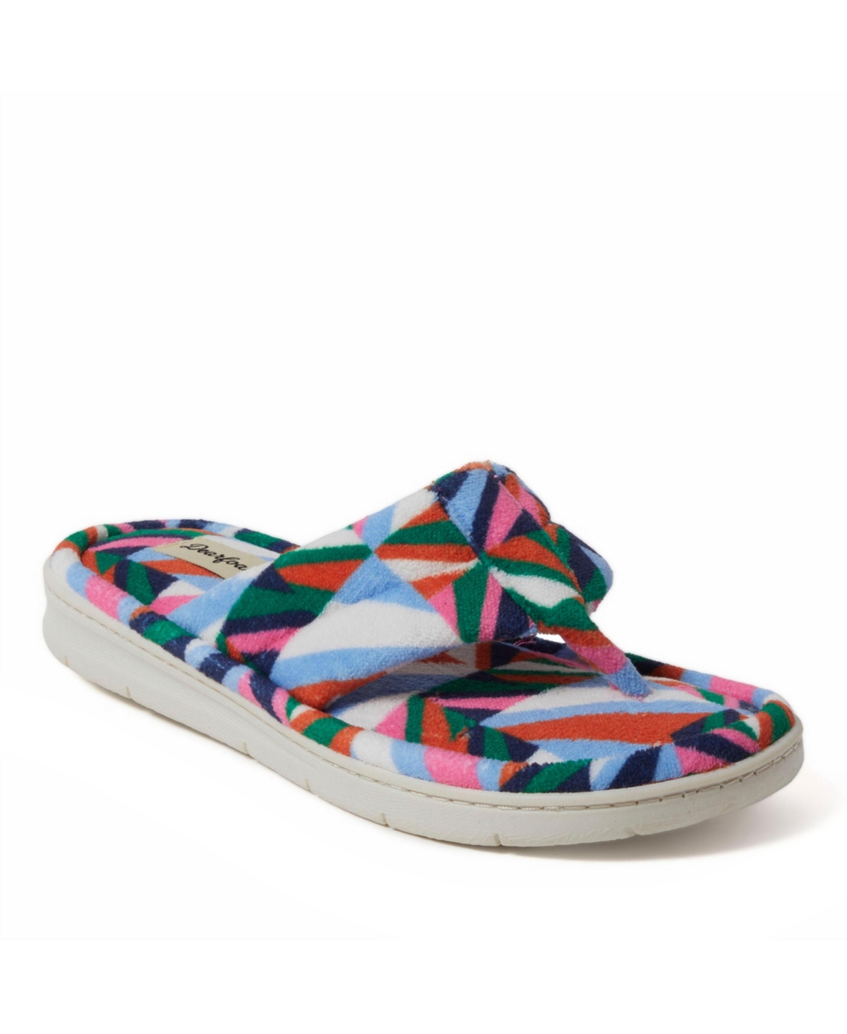 Click here for Dearfoams Womens Wrenley Terry Thong Flip Flop Hou... prices