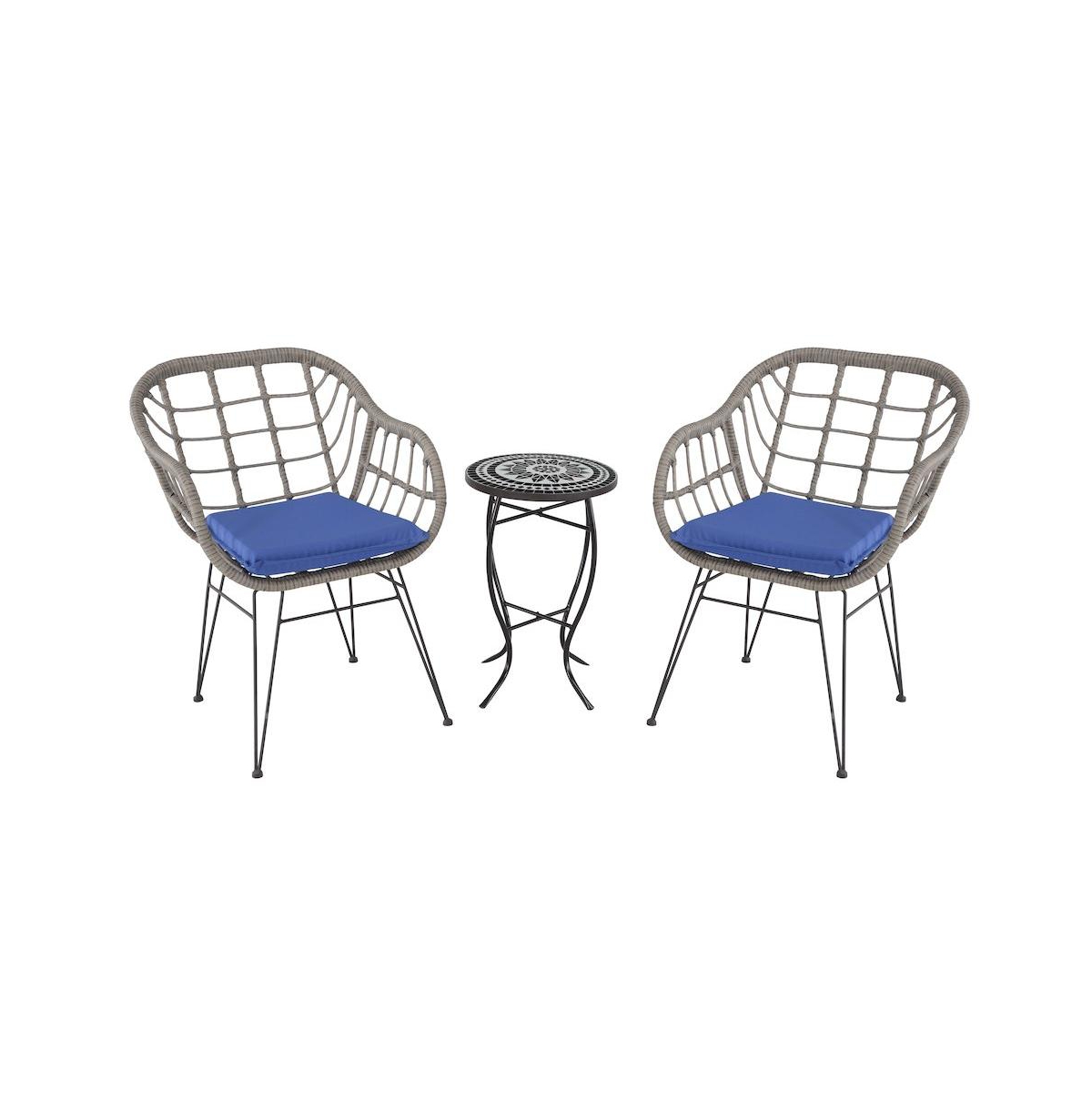 Click here for Jiallo 3 Pc Faux Rattan Basket Chair Set With Mosi... prices