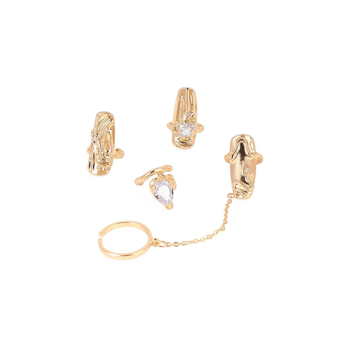 Click here for Womens The Athena Nail Rings - California Gold (Se... prices