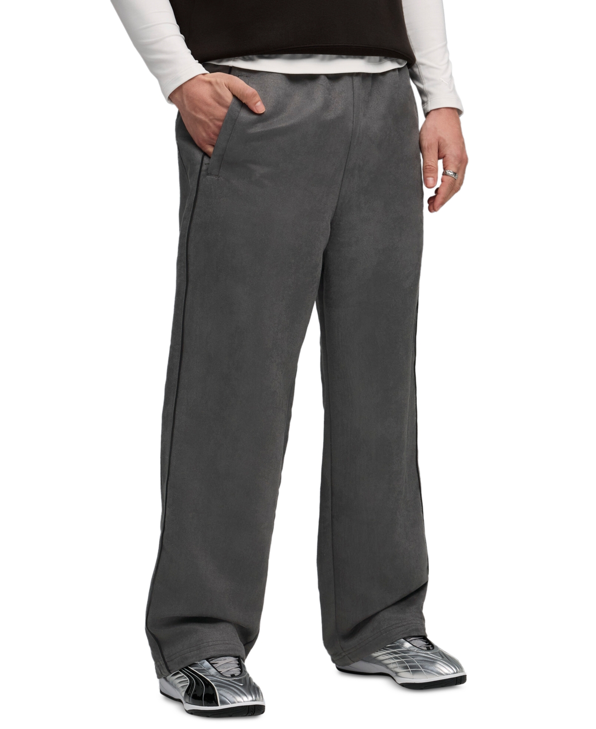 Click here for Puma Mens T7 Relaxed Regular-Fit Track Pants - Dus... prices