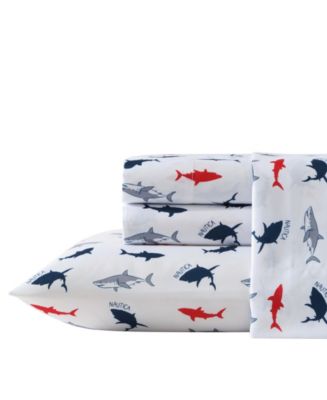 Nautica Branson Sharks Microfiber Sheet Sets - Macy's