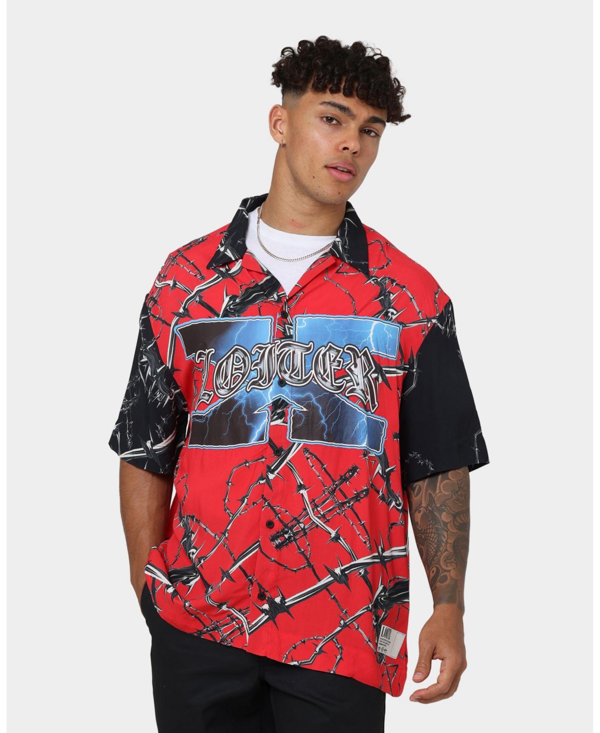 Click here for Loiter Mens Frontline Button Up Shirt with Custom... prices