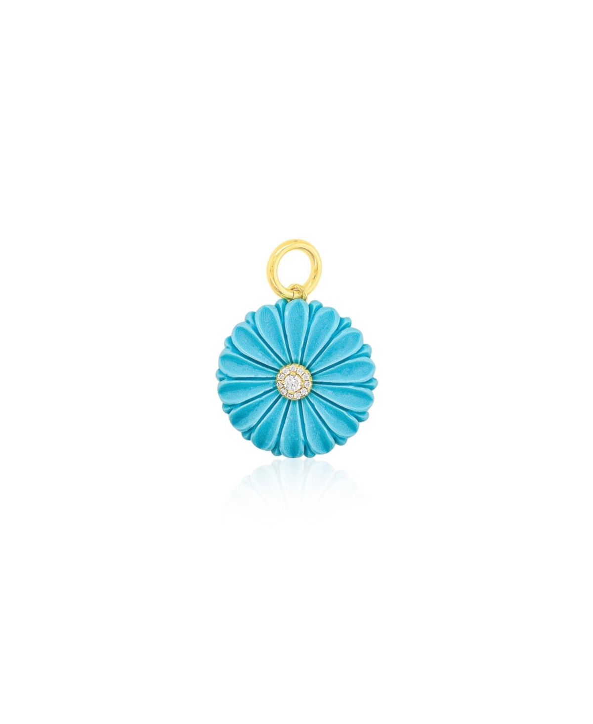 Click here for Turquoise Flower Charm Gold Over Silver and Cz prices