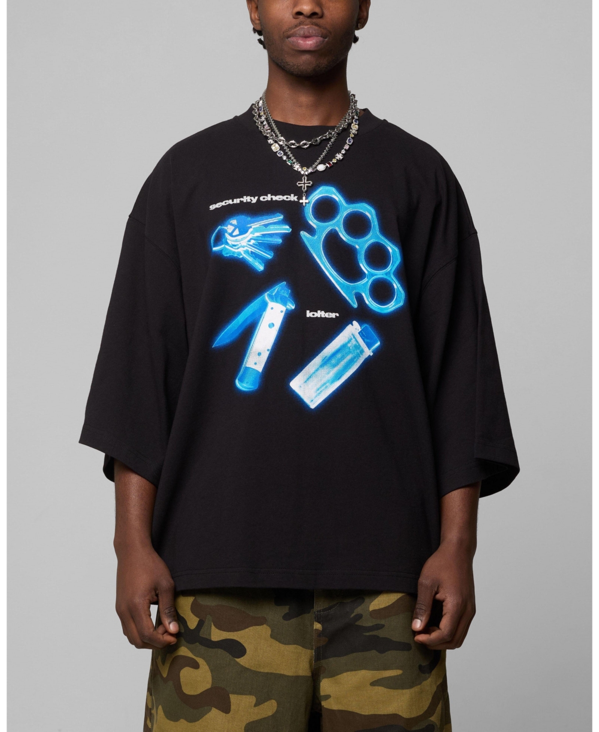 Click here for Loiter Mens Security Check Box Tee prices