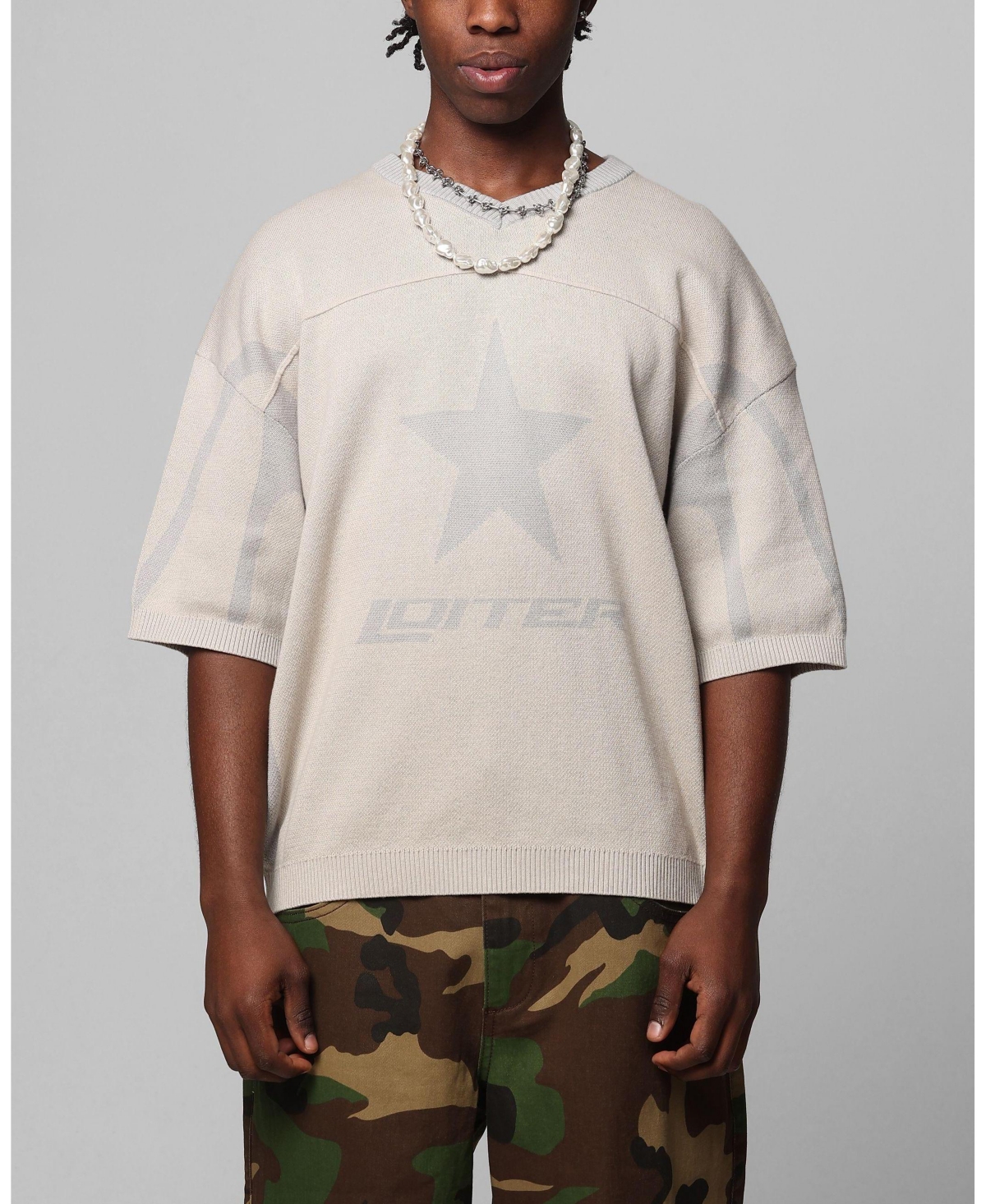 Click here for Loiter Mens Knit Quarterback Sweater prices