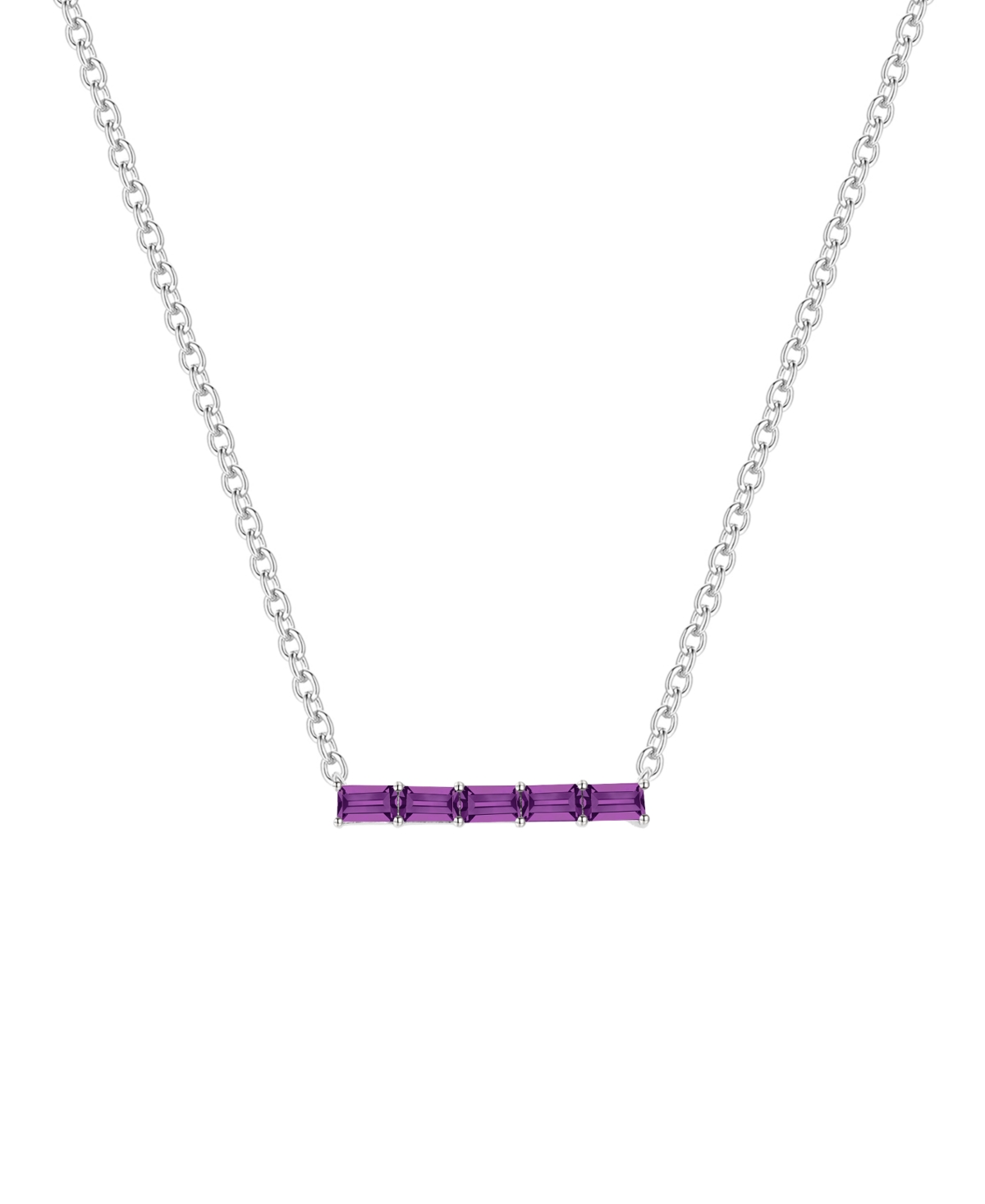 Click here for Macys Lab-Grown Amethyst (5/8 ct. t.w.) Necklace i... prices