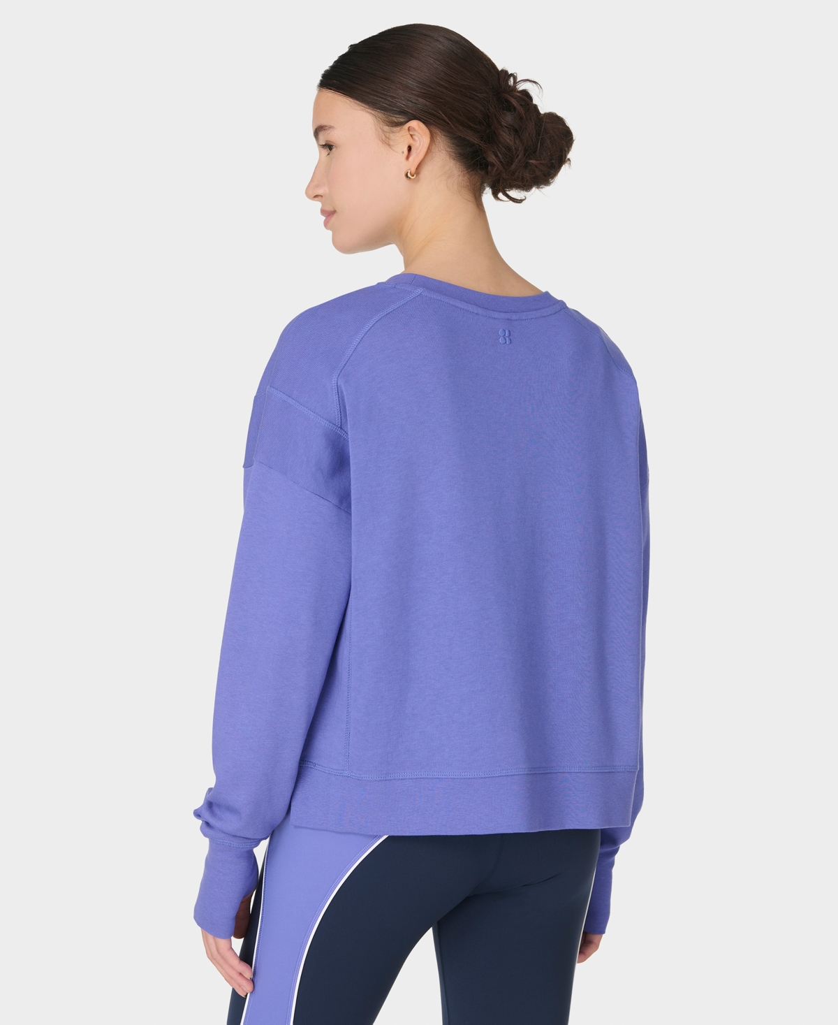 Sweaty Betty Womens After Class Cropped Sweatshirt - Purple