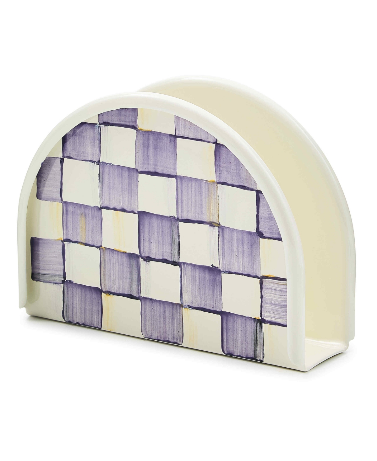 Click here for MacKenzie-Childs Violet Check Handmade Napkin Hold... prices