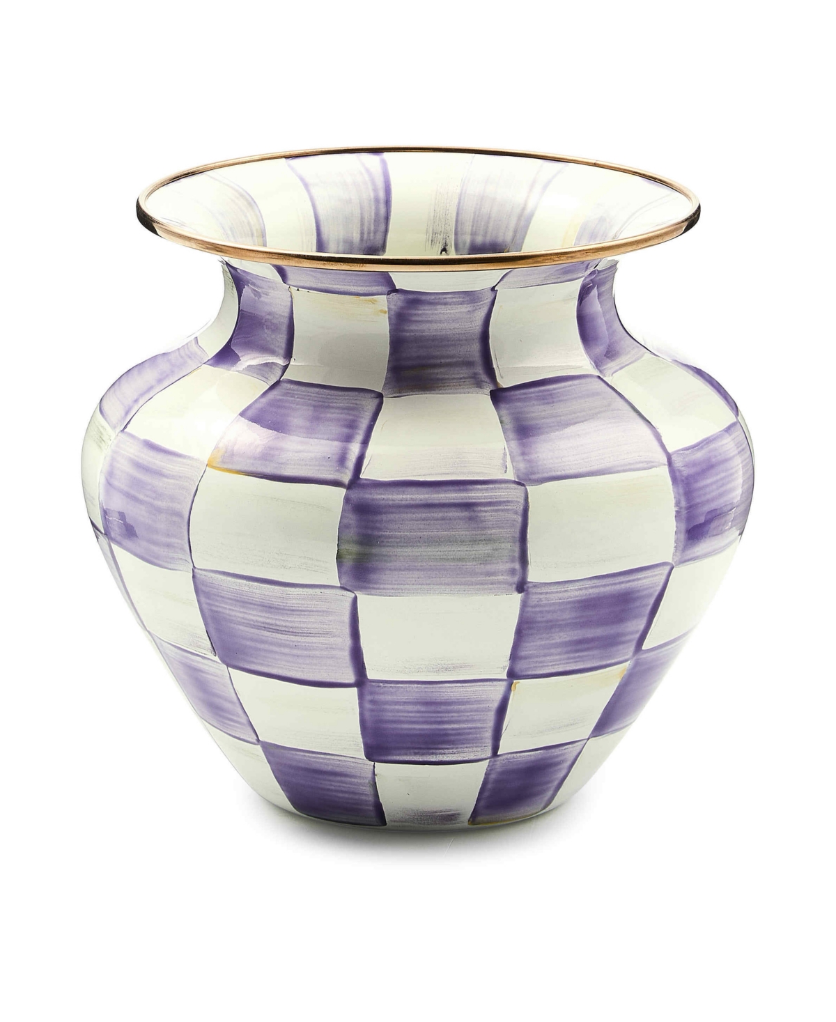 Click here for MacKenzie-Childs Violet Check Handmade Large Vase... prices