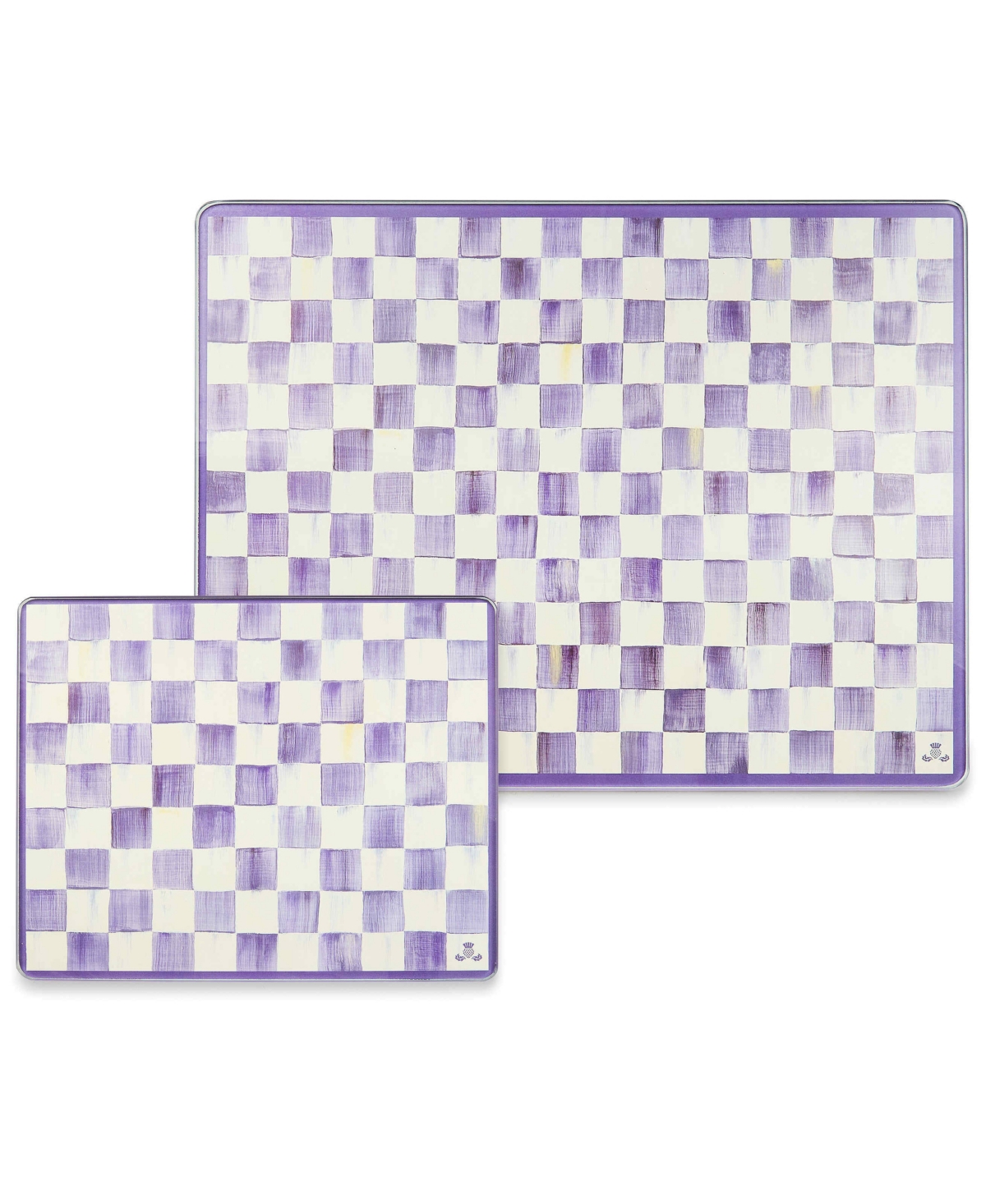 Click here for MacKenzie-Childs Violet Check Glass Cutting Boards... prices