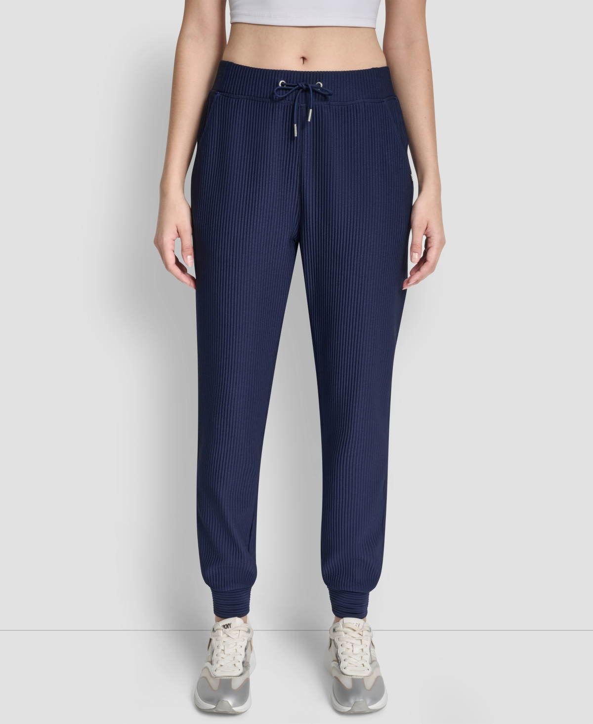 Click here for Dkny Womens Tech Ottoman Cuffed High Rise Joggers... prices