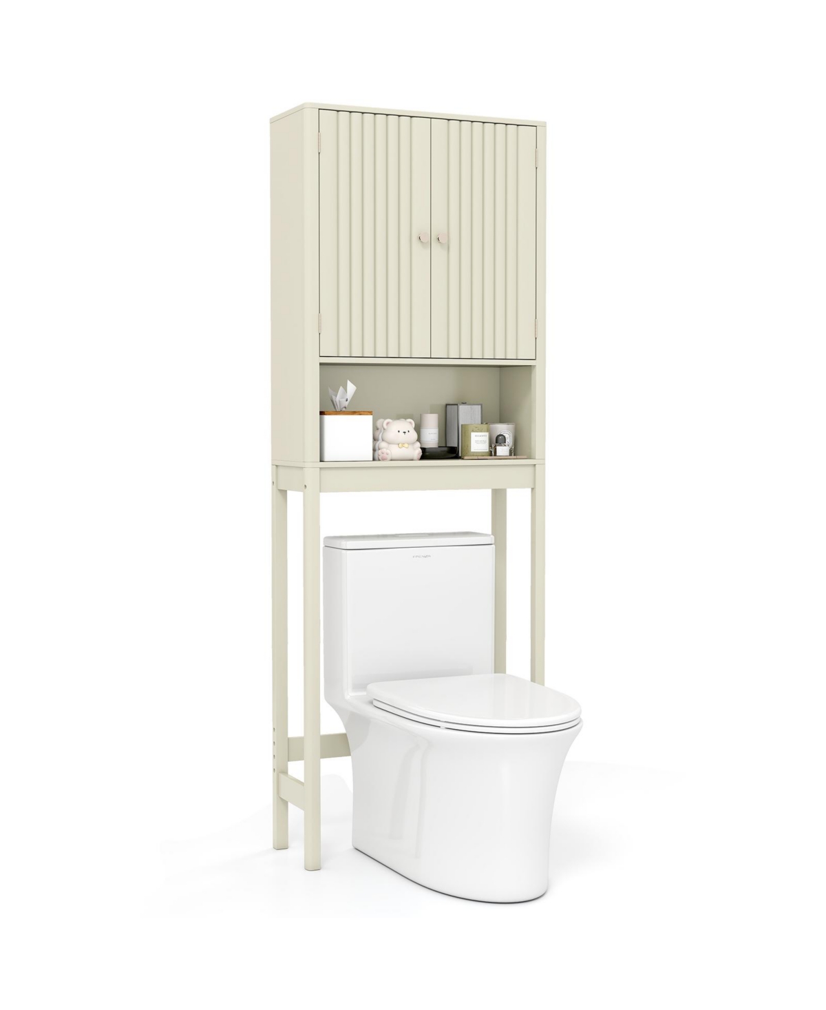 Click here for Gymax 66 Over the Toilet Storage Cabinet w/Fluted... prices