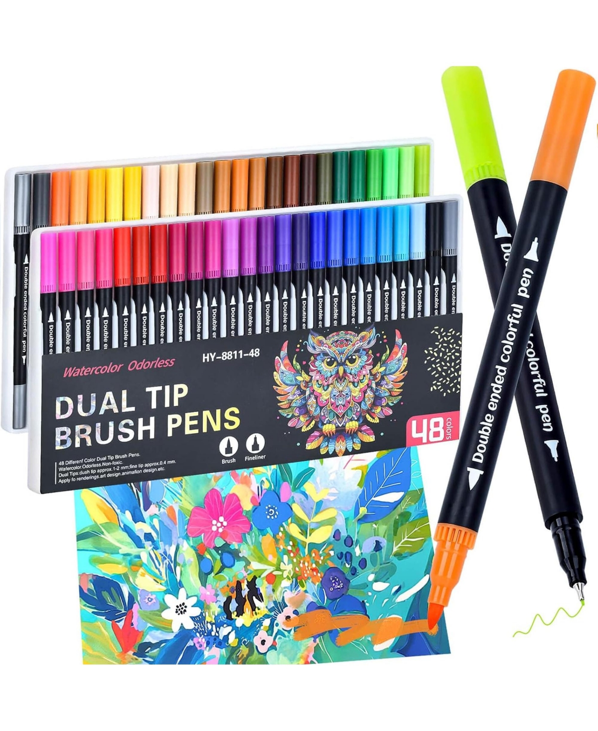 Click here for Htutwoo 48 Colors Markers  Dual Tip with Fine Tip... prices