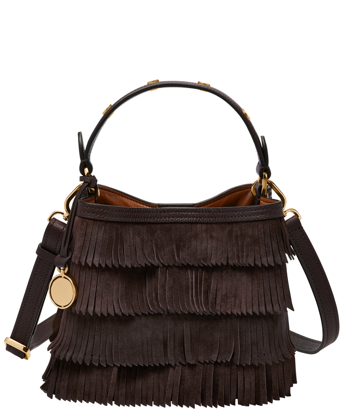 Click here for Fossil Jessie Bucket Shoulder Bag - Brown prices