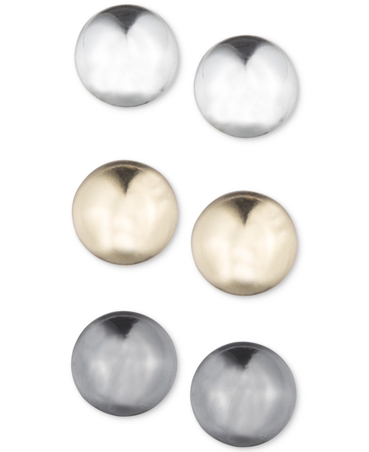 Click here for Nine West 3-Pc. Set Tri-Tone Stud Earrings - Multi prices