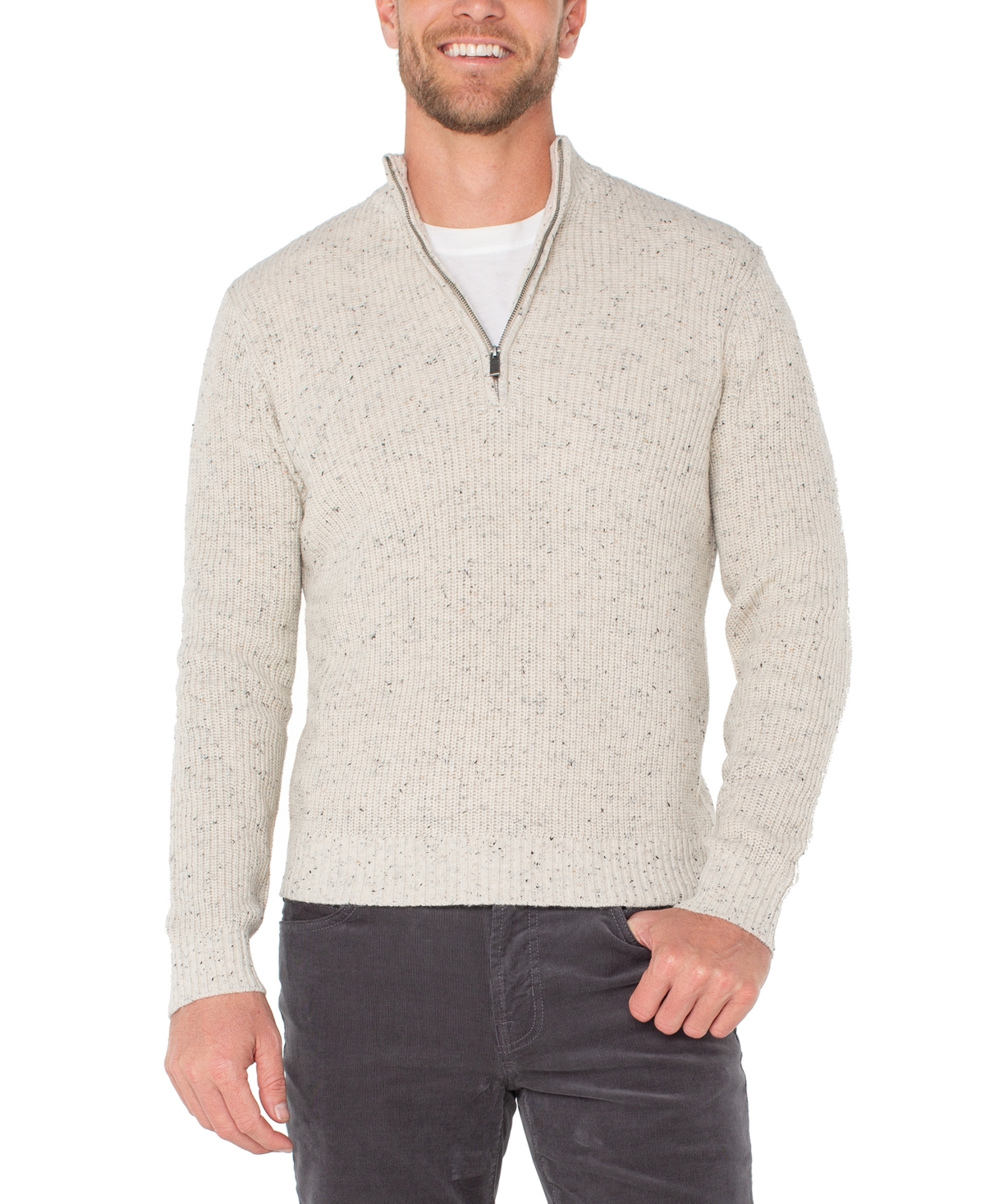 Click here for Liverpool Los Angeles Mens Donegal Rib 1/4-Zip Swe... prices