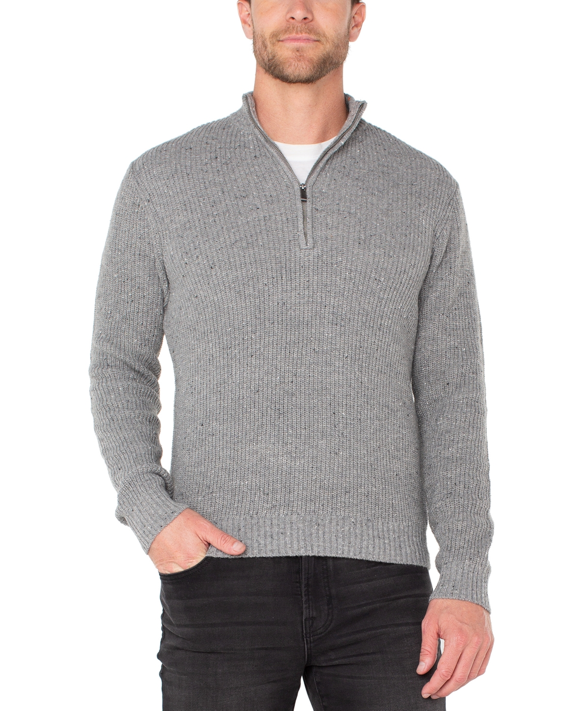 Click here for Liverpool Los Angeles Mens Donegal Rib 1/4-Zip Swe... prices